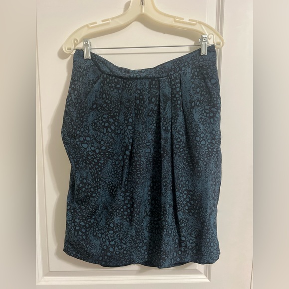 pyrus | Skirts | Pyrus Blue Snake Print Silk Skirt | Poshmark